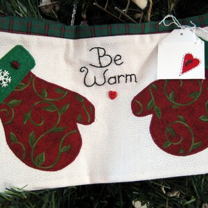 Mitten Tea Towel, Kitchen Handmade Towel, Winter Kitchen Decor ...