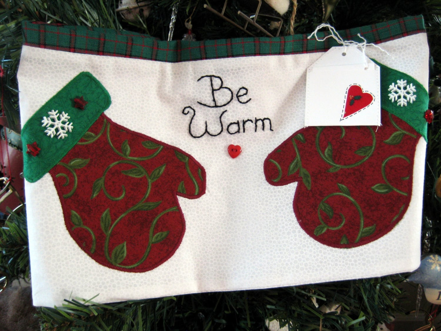 Mitten Tea Towel Kitchen Handmade Towel Winter Kitchen | Etsy