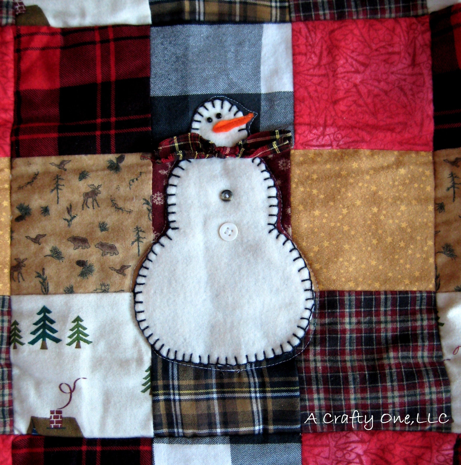 Snowman Quilt Flannel Snowman Quilt Christmas Quilt Gift - Etsy