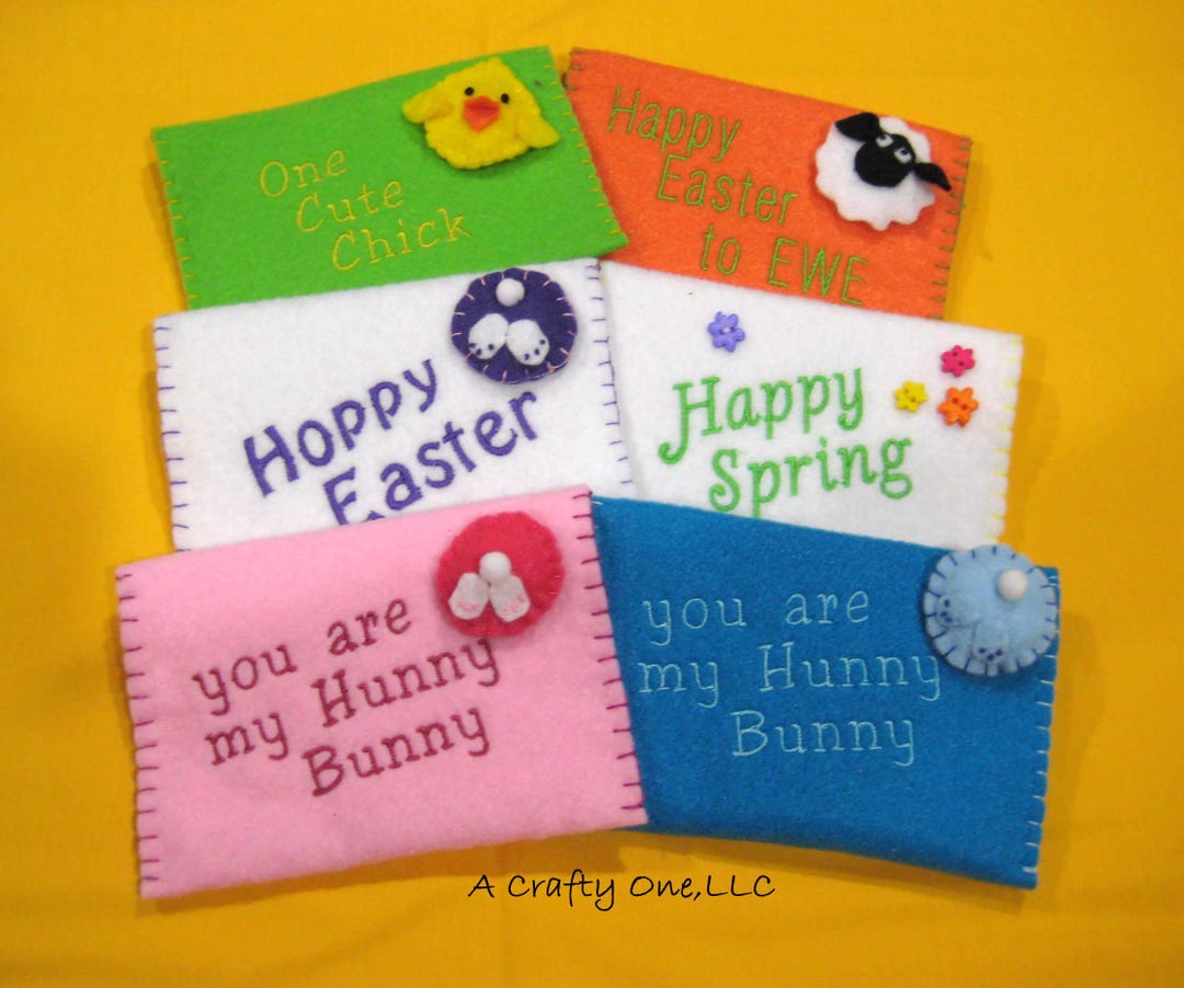 Easter Felt Envelope Personalized Envelope Easter Gift Card Holder ...