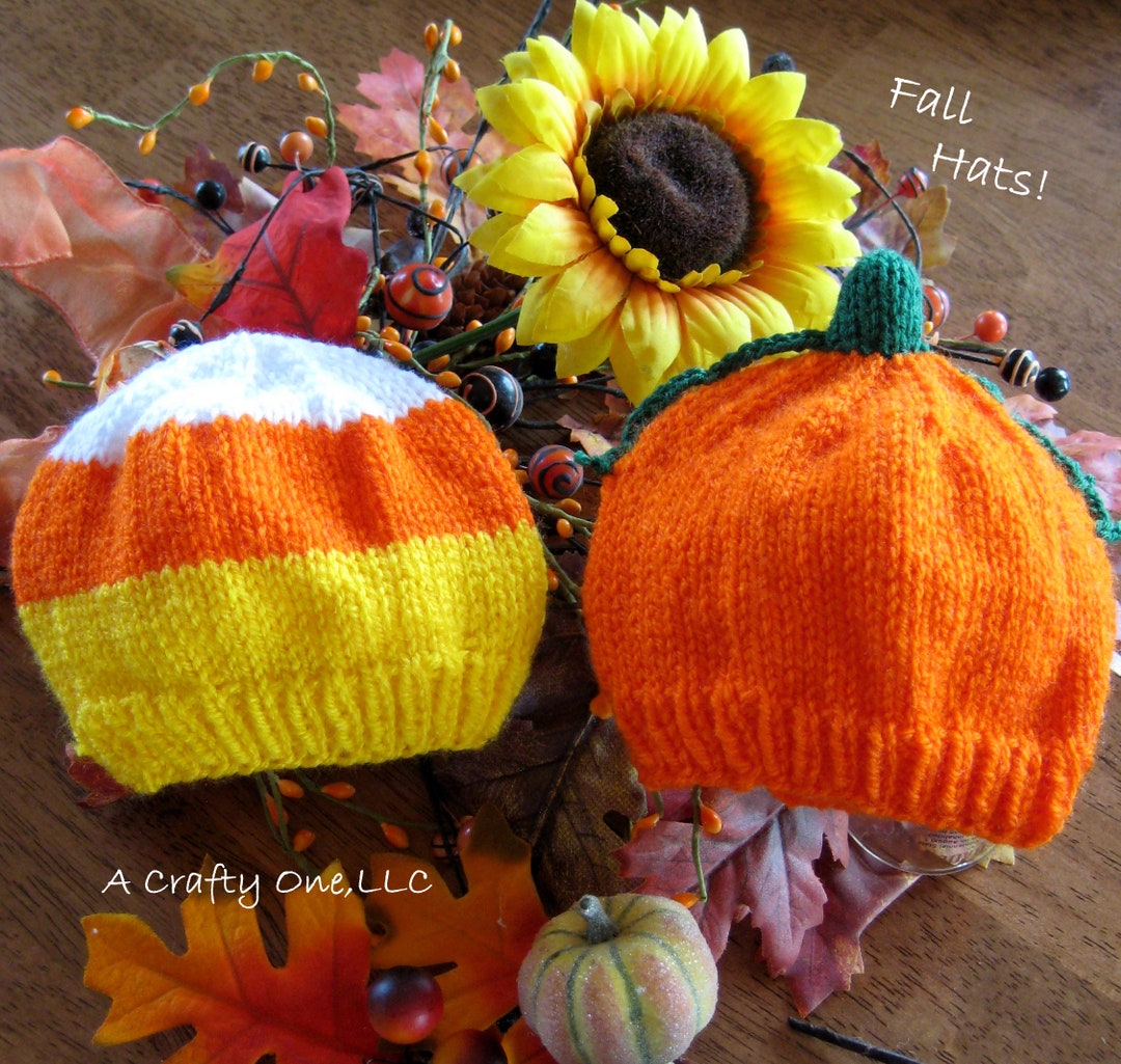 Pumpkin Hat Baby Candy Corn Hat Newborn Fall Baby Toddler Fall Hat ...