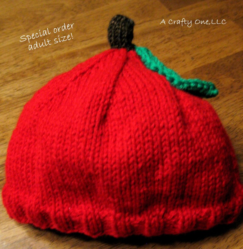 Apple Hat Baby Apple Hat Handmade Knit Apple Hat Fall Hat - Etsy