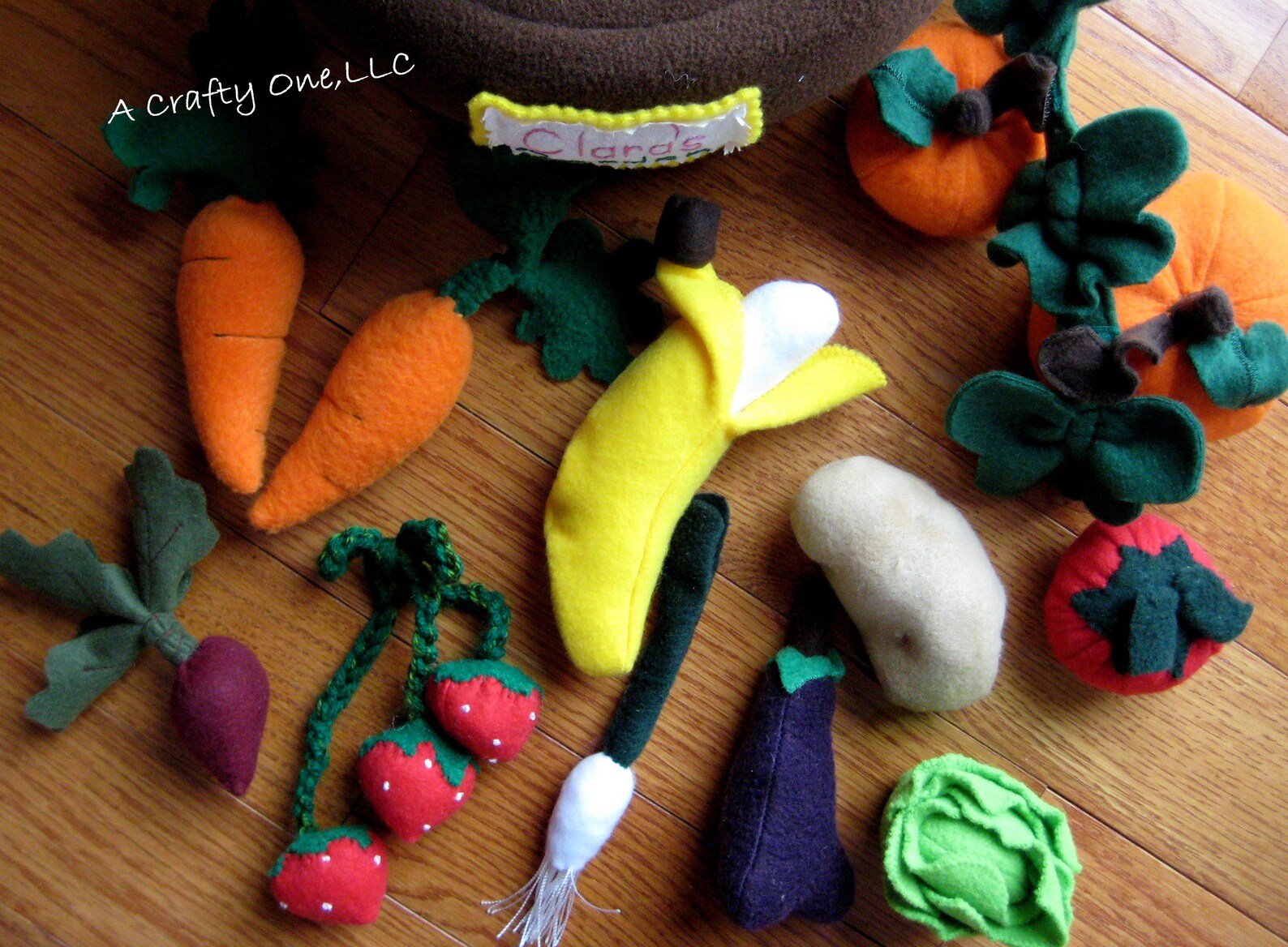 Garden Play Set Felt Garden Fruit & Vegetable Personalized - Etsy