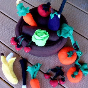 Garden Play Set, Felt Garden, Fruit & Vegetable Personalized Garden ...
