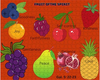 Fruit of the Spirit Puzzle: Wooden Montessori Toy, Christian Gift - Etsy