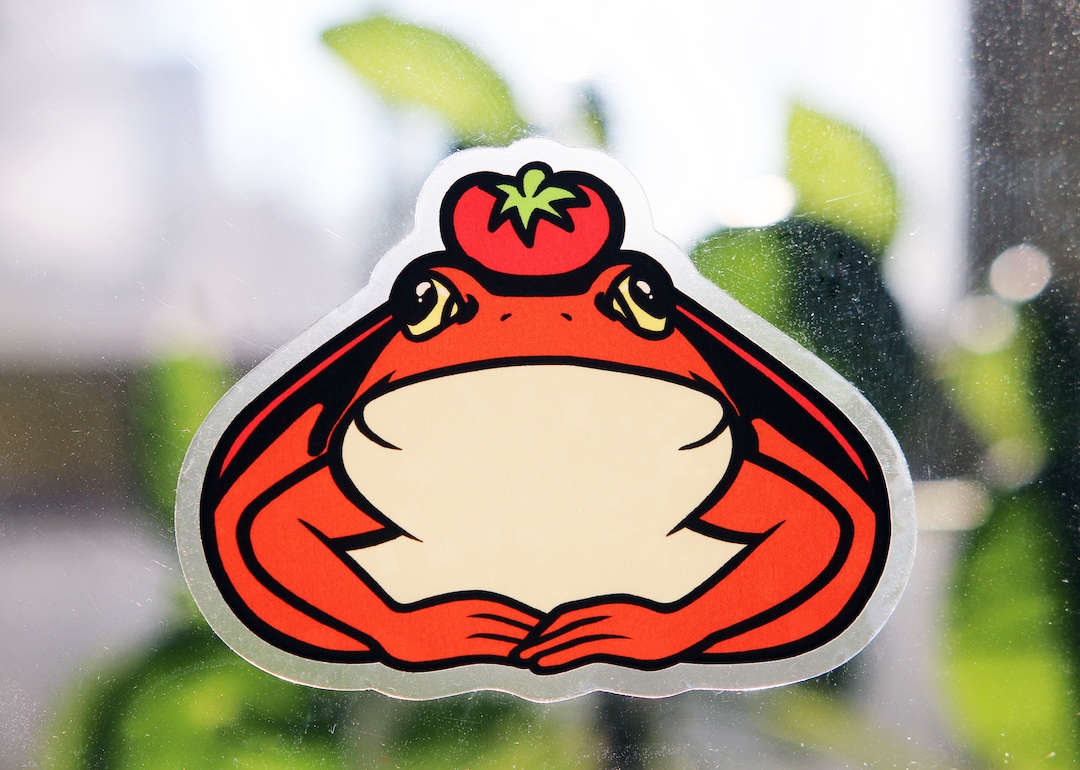 Tomato Frog Sticker - Weatherproof Vinyl Decal - Etsy