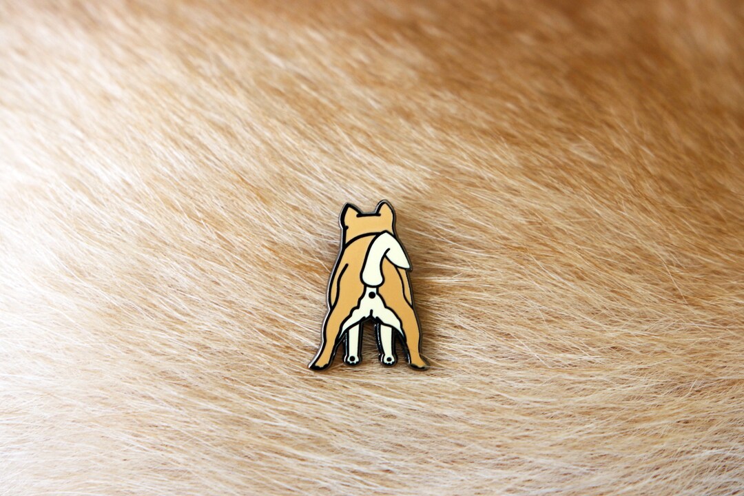 Shiba Inu Pooping Hard Enamel Lapel Pin - Etsy