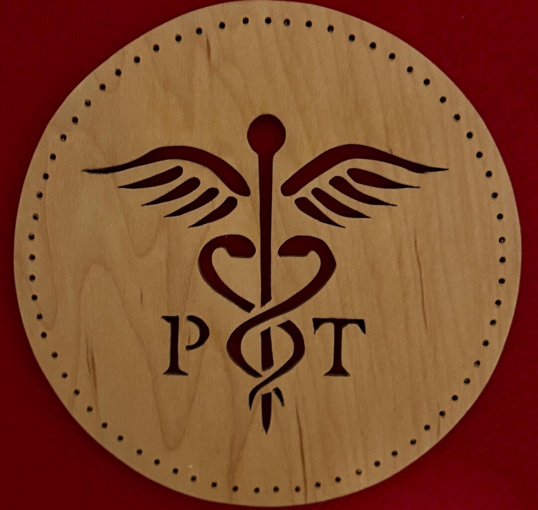 Caduceus With Physical Therapy Symbol 165, 6 Round Pine Needle Basket ...