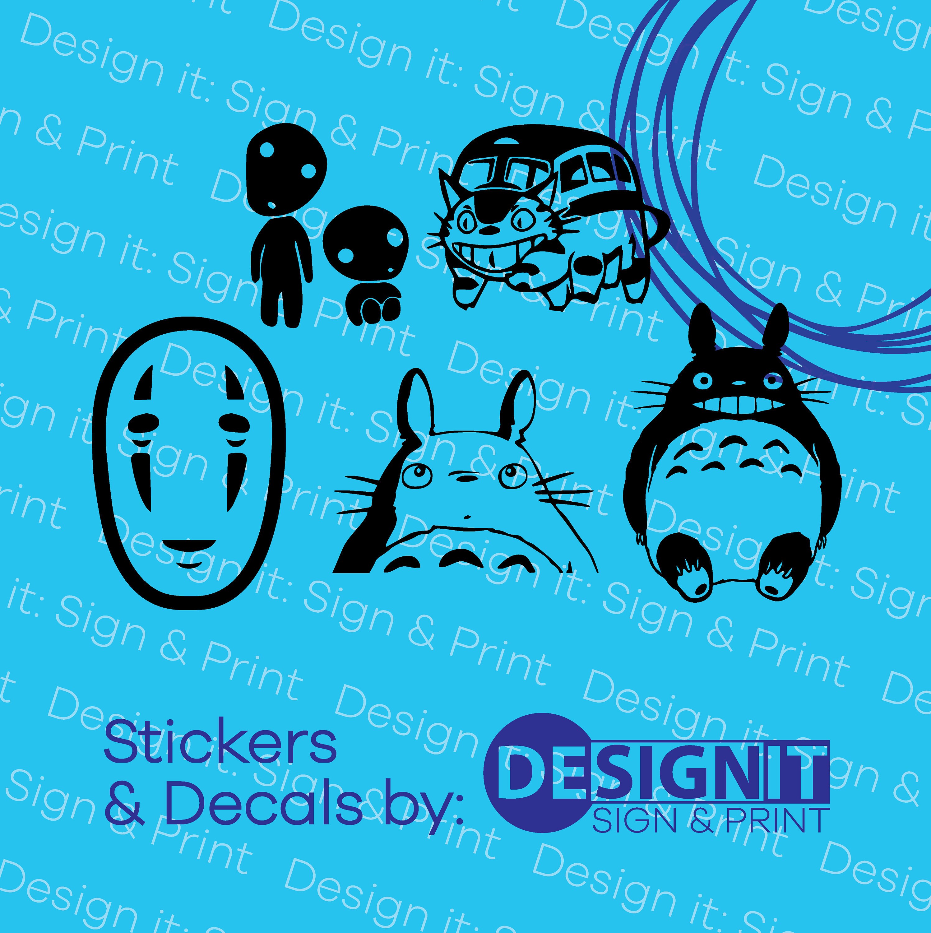 Studio Ghibli vinyl sticker decal many colours available. | Etsy