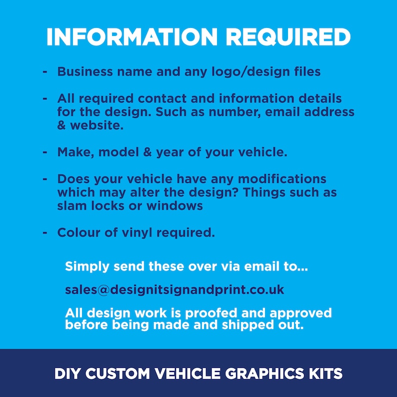 Custom Large Van/vehicle Graphics Kit. - Etsy