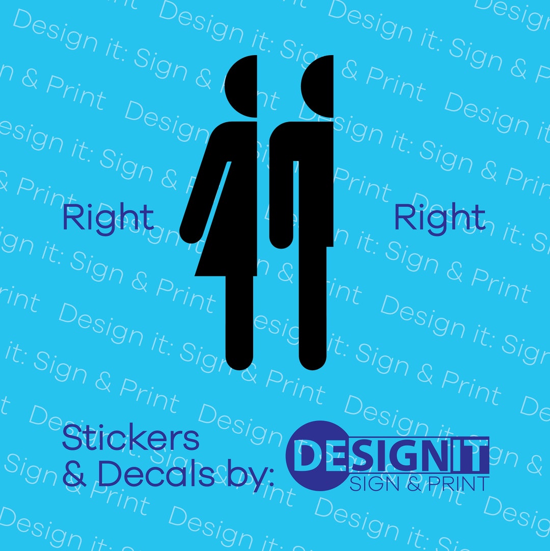 Toilet Door Men & Women Vinyl Sticker Decal for WC Toilet - Etsy