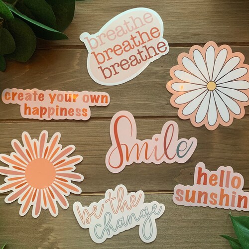 Boho MOTIVATIONAL Sticker Pack Aesthetic POSITIVITY Quotes - Etsy