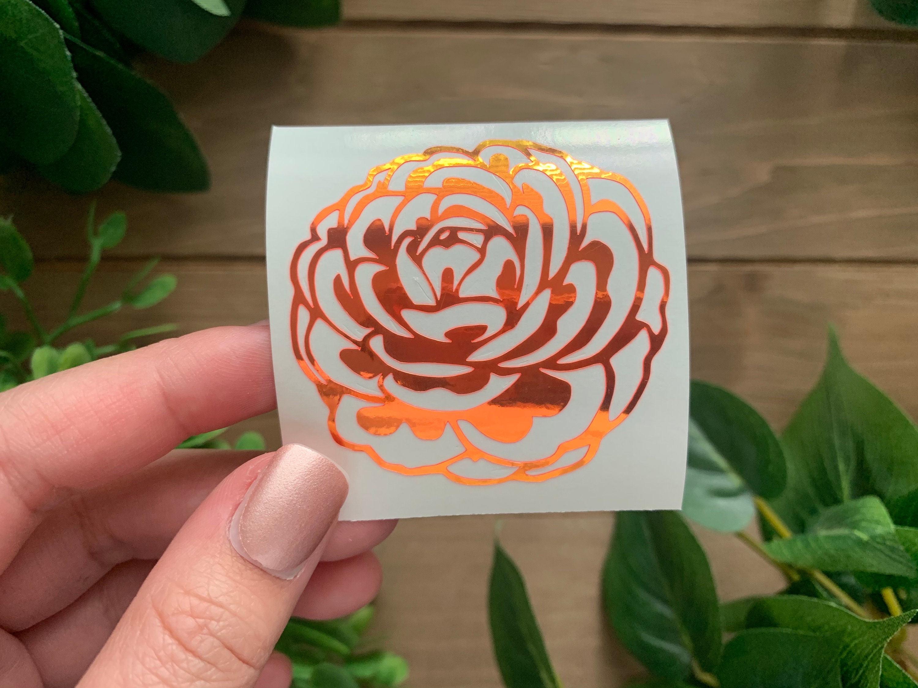 Peony Vinyl Decal Flower Decal Floral Vinyl Decals - Etsy