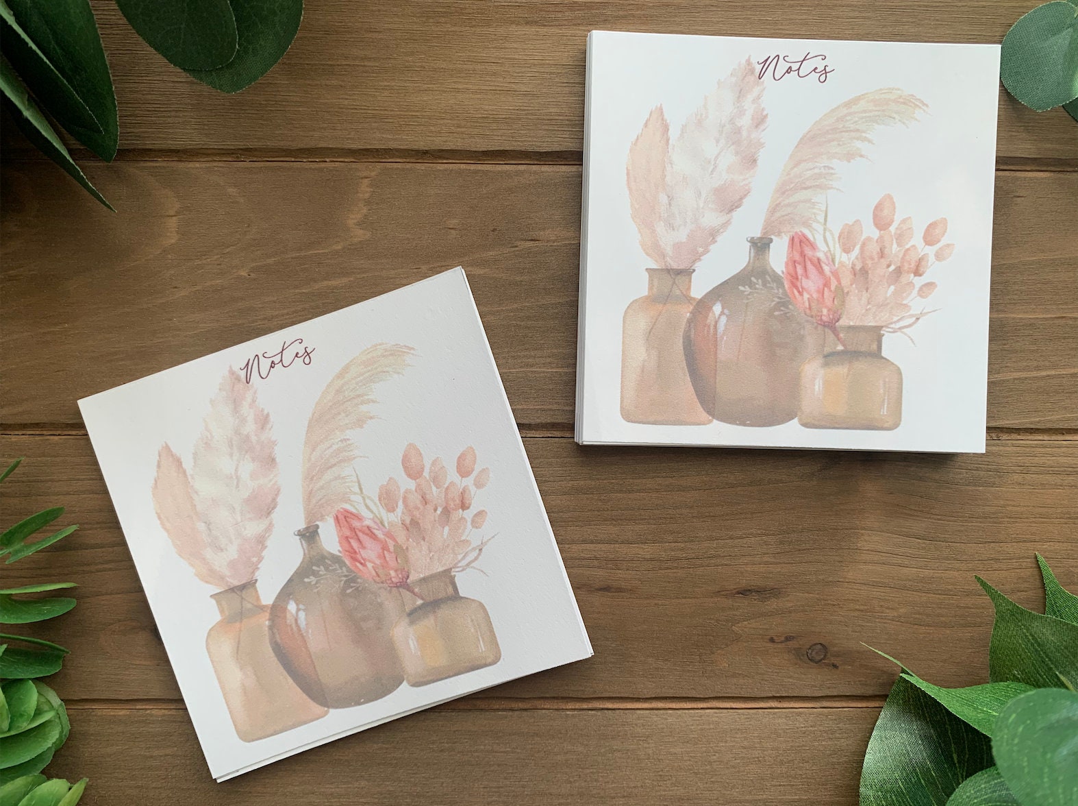 BOHO HANDMADE NOTEPAD Boho Dried Flowers Aesthetic Memo | Etsy