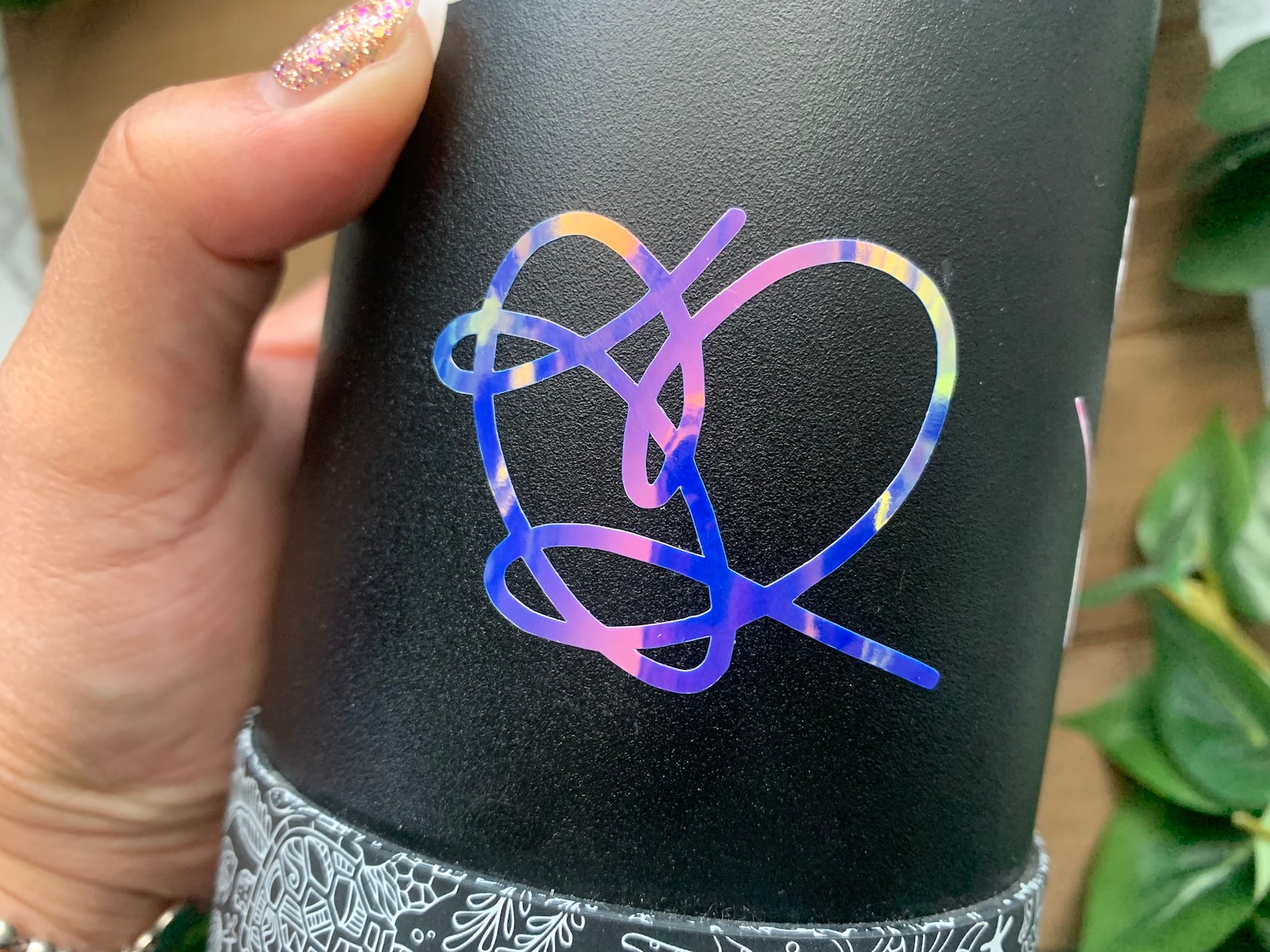 BTS Love Yourself Heart Decals LY Album HOLOGRAPHIC Vinyl Metallic ...