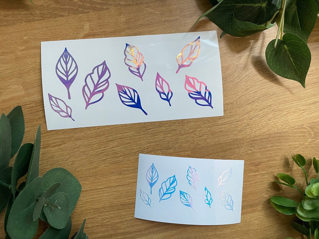 Leaf Sheet Vinyl Decals | Leaves | HOLOGRAPHIC Vinyl | Metallic Vinyl ...
