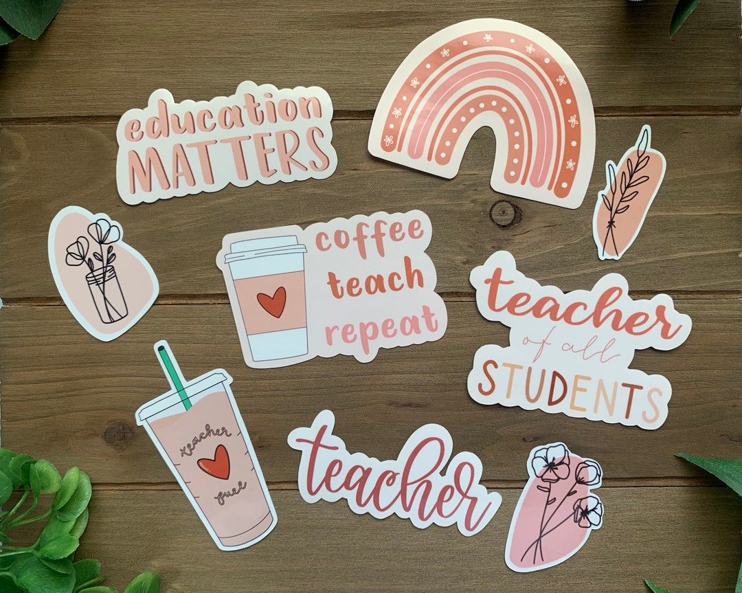 Boho TEACHER Sticker Pack | Education | Aesthetic | Teaching | Teacher ...
