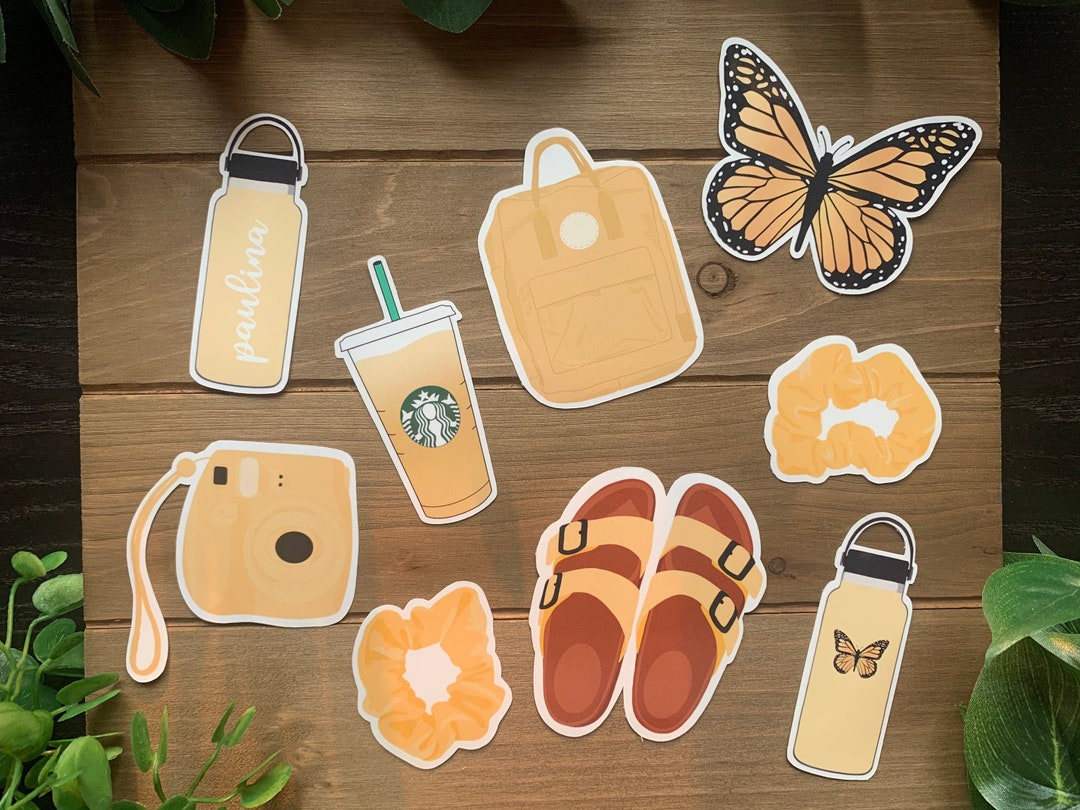 YELLOW VSCO AESTHETIC Sticker Pack | Water Resistant Vinyl Laptop ...