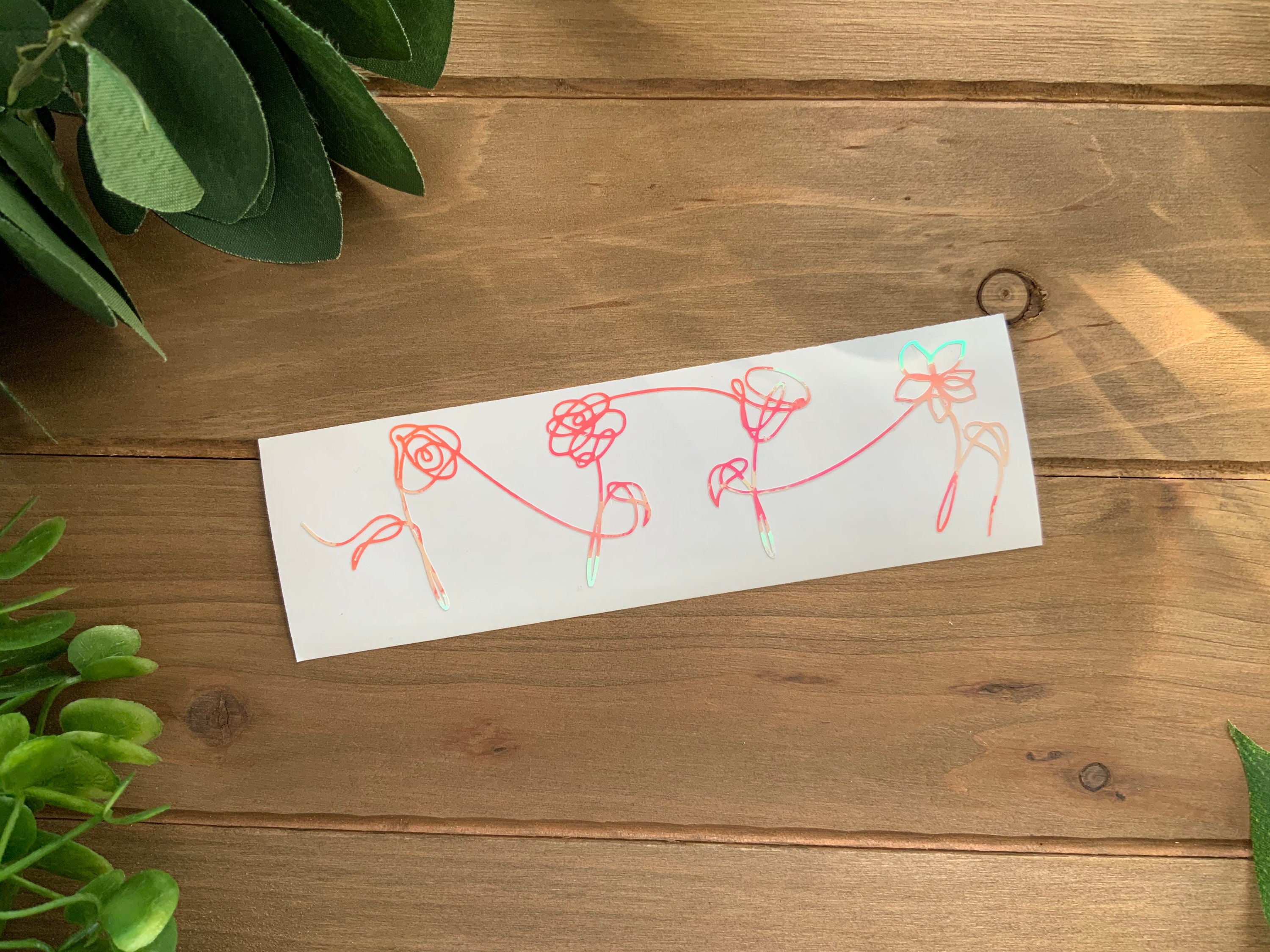 BTS Love Yourself Heart & Flower String Decals LY Album | Etsy UK