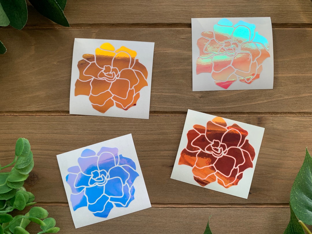 Rose Vinyl Decal | Flower Decal | Floral Vinyl Decals | HOLOGRAPHIC ...