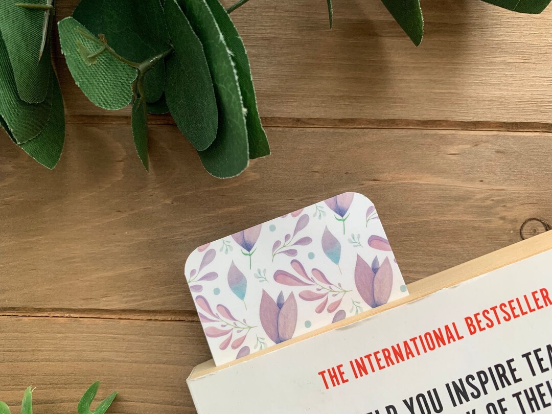 Floral Purple Bookmark | Page Tracker | Handmade Book Tracker | Boho ...
