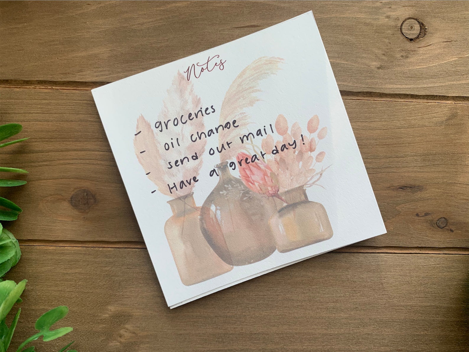 BOHO HANDMADE NOTEPAD Boho Dried Flowers Aesthetic Memo - Etsy