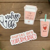 Nurse Sticker Pack Nurses Nurse Life Healthcare Aesthetic Water ...