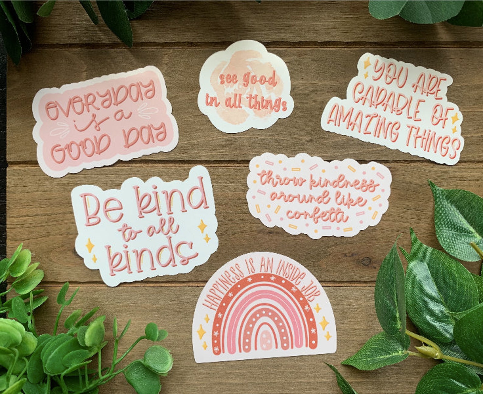 Boho MOTIVATIONAL Sticker Pack | Aesthetic POSITIVITY Quotes | Self ...