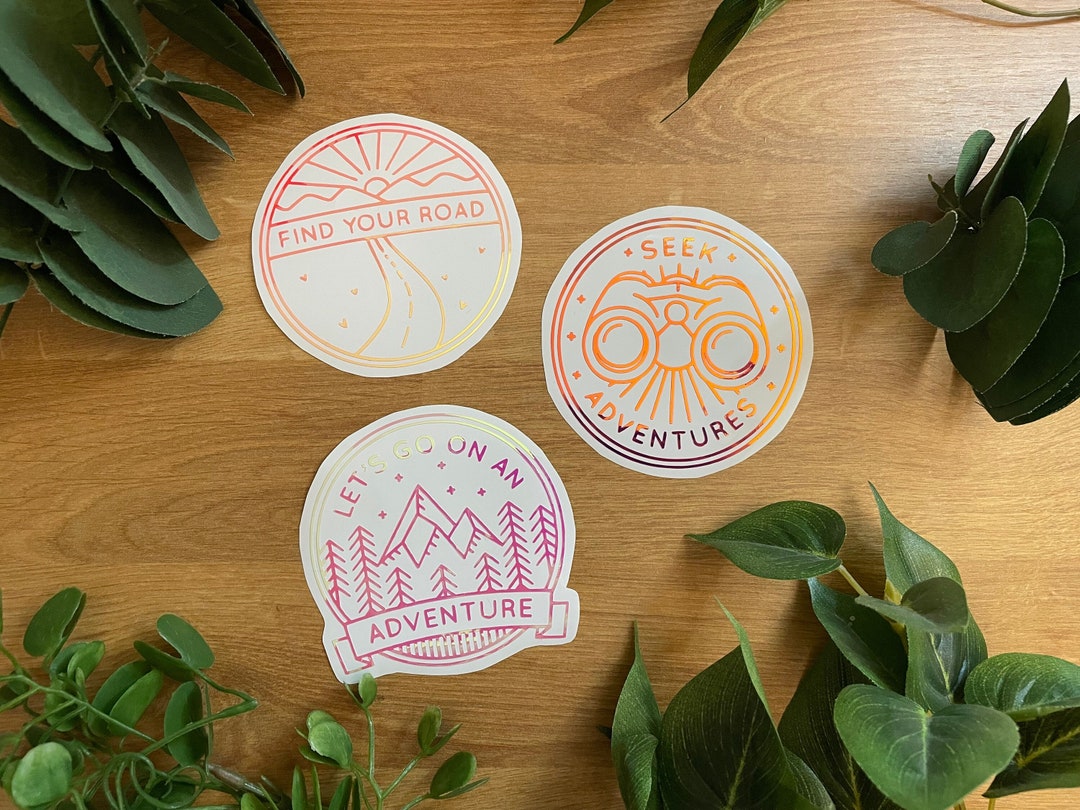 Explore Adventure Vinyl Decal | Travel Decals | HOLOGRAPHIC | Metallic ...
