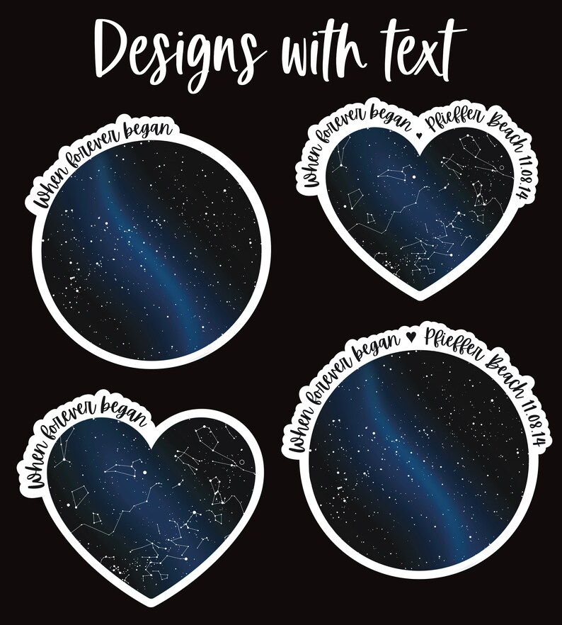 CUSTOM NIGHT SKY Sticker Personalized Starry Night Sticker | Etsy