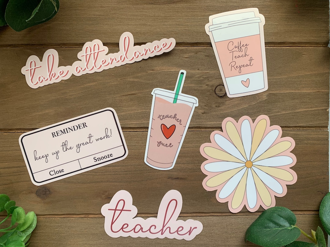 Aesthetic TEACHER Sticker Pack | Education | Boho | Vinyl Laptop ...