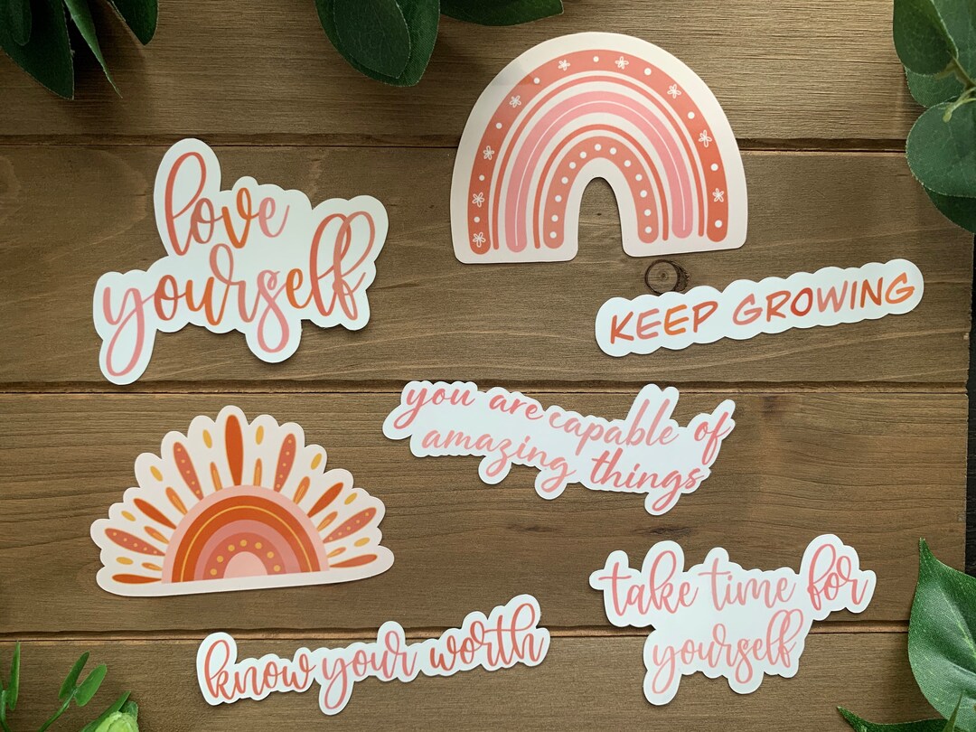 BOHO POSITIVITY Self Love Sticker Pack | Aesthetic | VSCO | Water ...