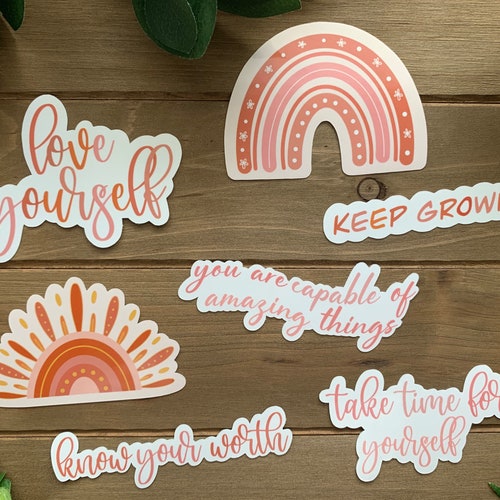 BOHO POSITIVITY Self Love Sticker Pack Aesthetic VSCO - Etsy