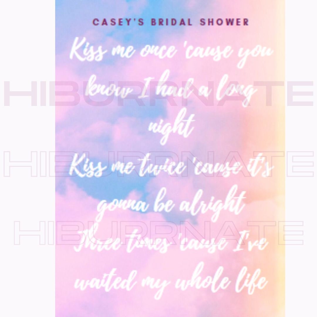 Taylor Swift Lover Album Bridal Shower Games and Lyric Posters - Etsy