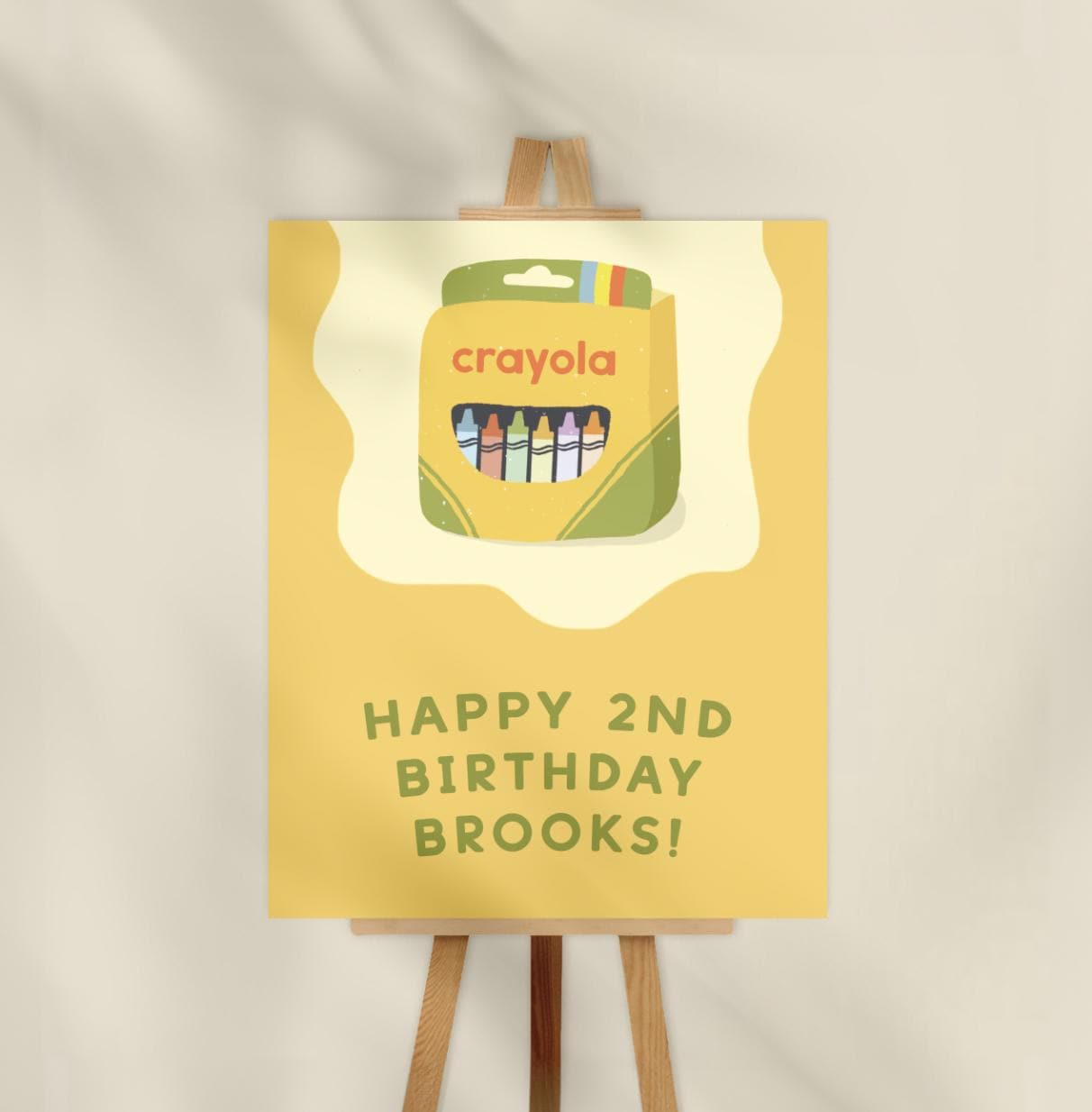 Crayola Birthday Poster 24x30 Sign, Crayon Birthday Sign, Kids Birthday ...