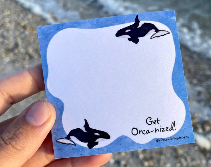 Orca Sticky Notes, Whale Sticky Notes, Killer Whale Sticky Notes, Ocean ...