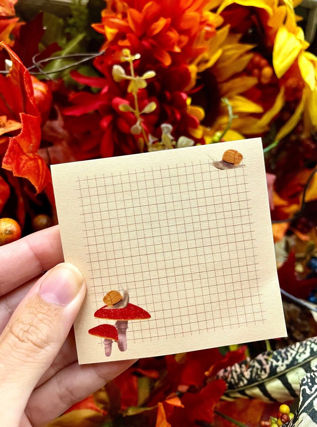 Cottagecore Sticky Notes Snail Sticky Notes Mushroom Sticky - Etsy