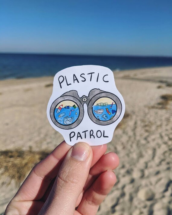 Plastic Patrol Sticker Plastic Free Sticker Plastic Free | Etsy