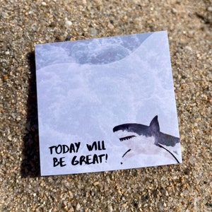 Great White Shark Sticky Notes, Shark Sticky Notes, Ocean Sticky Notes ...