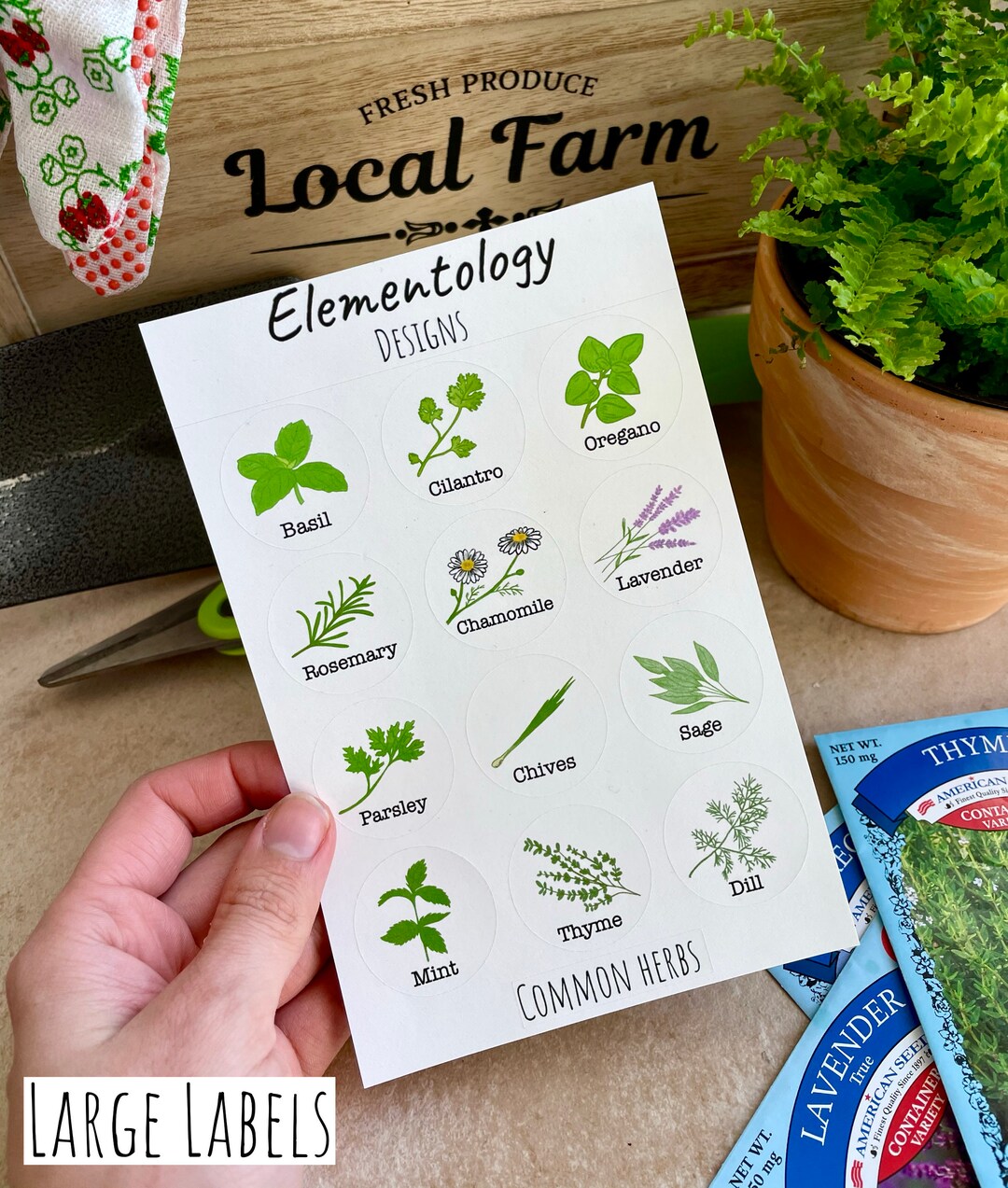 Herb Stickers, Garden Markers, Herb Markers, Garden Stickers, Herb ...