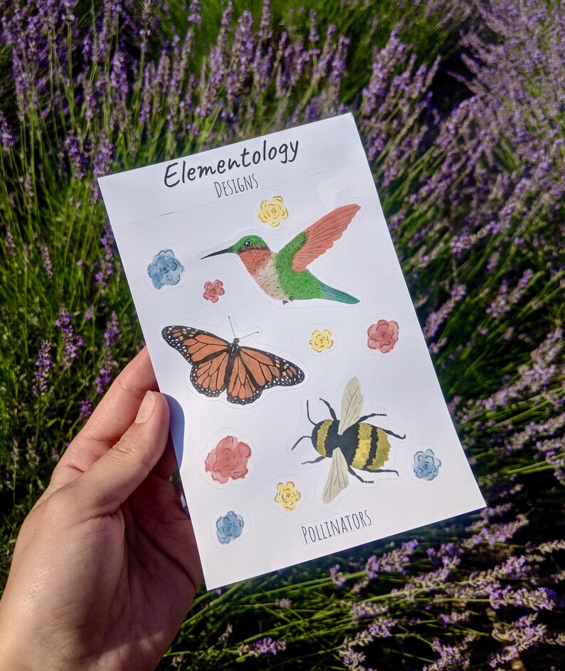 Pollinator Sticker Sheet Pollinator Stickers Bee Sticker - Etsy