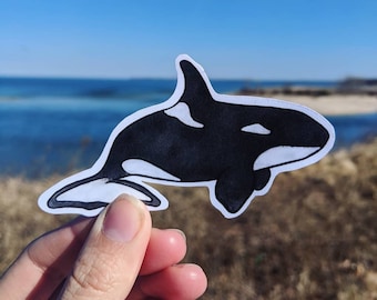 Orca Breaching Sticker. Orca Sticker. Killer Whale Sticker. - Etsy