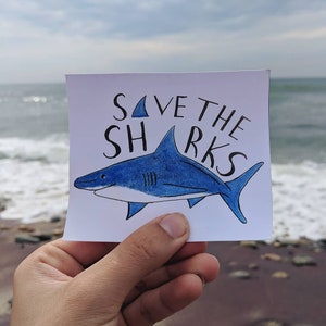 Shark Sticker Save the Sharks Sticker Save the Sharks - Etsy