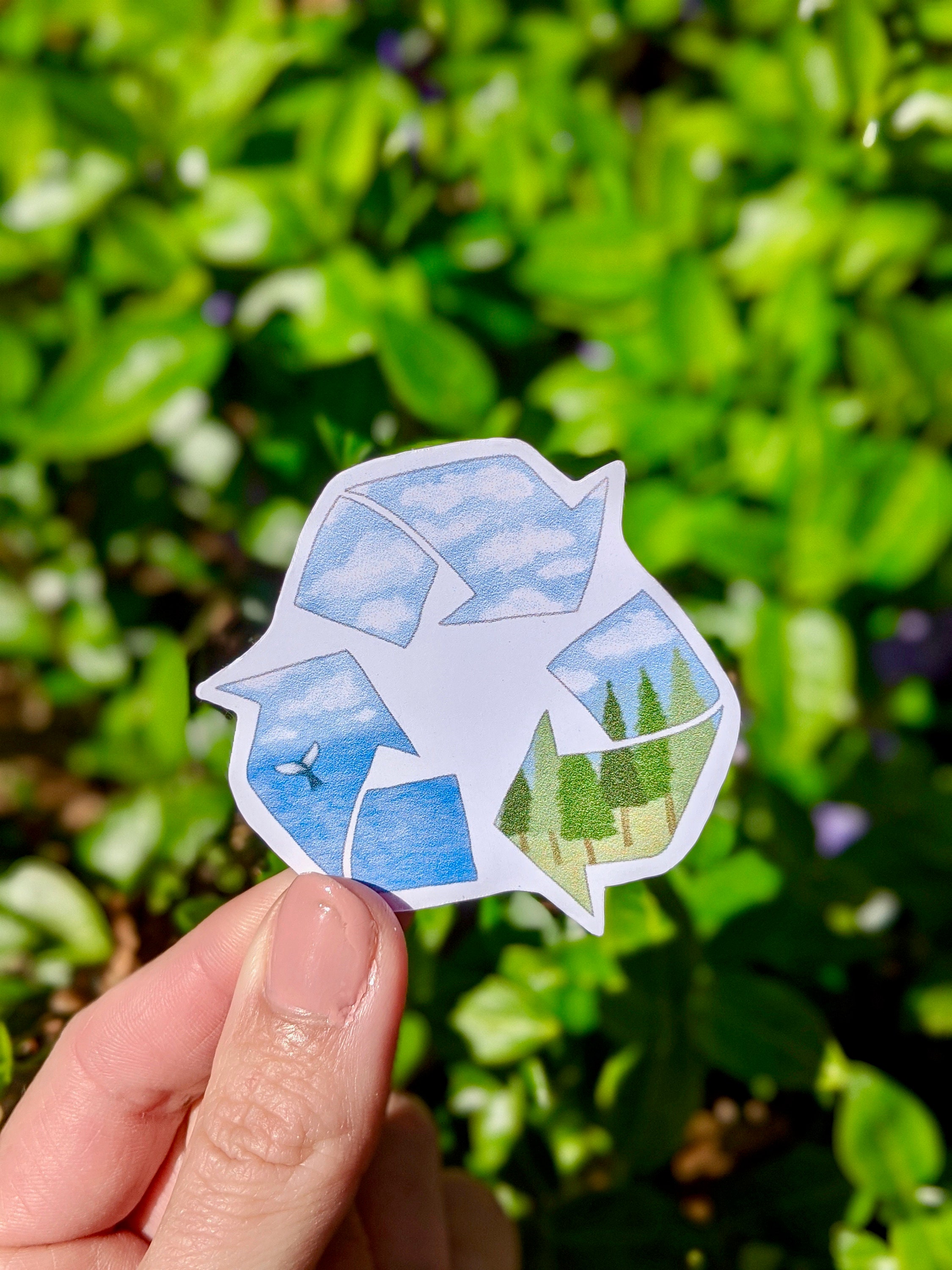 Earth Day Sticker Recycling Sticker Eco-Friendly Sticker | Etsy