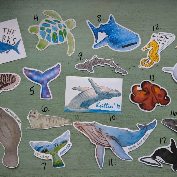 Marine Life Decal - Etsy