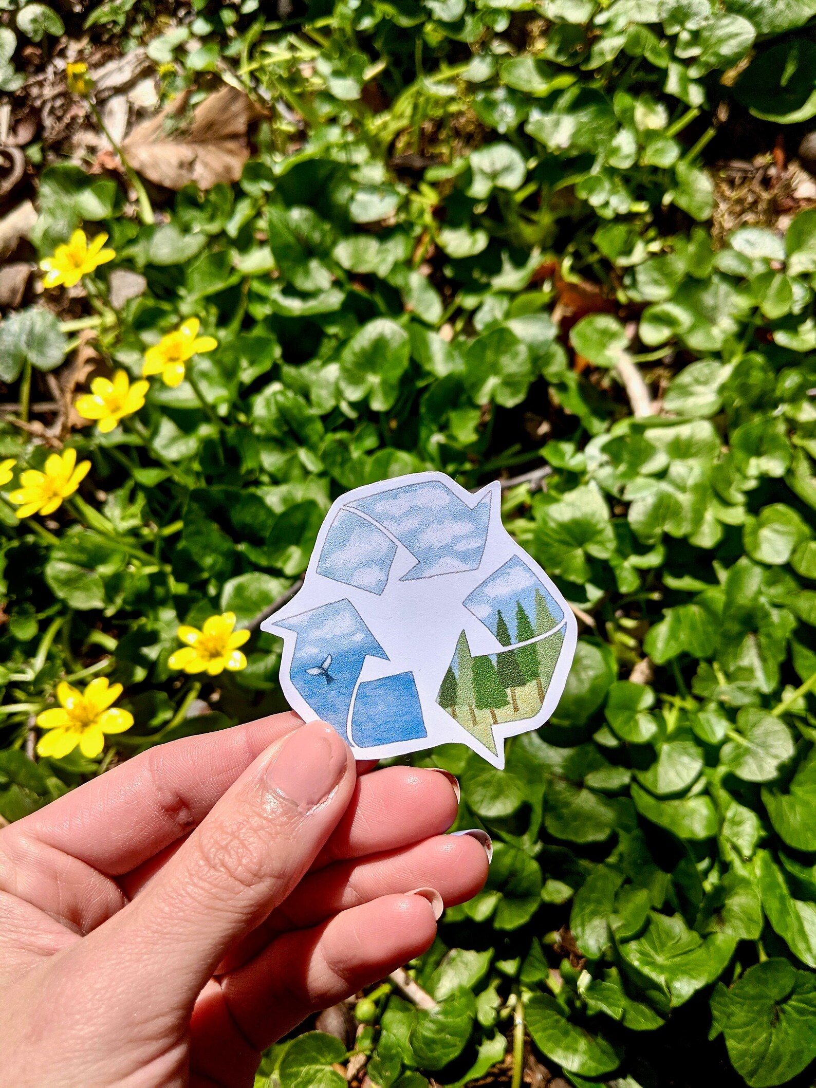 Earth Day Sticker Recycling Sticker Eco-friendly Sticker - Etsy