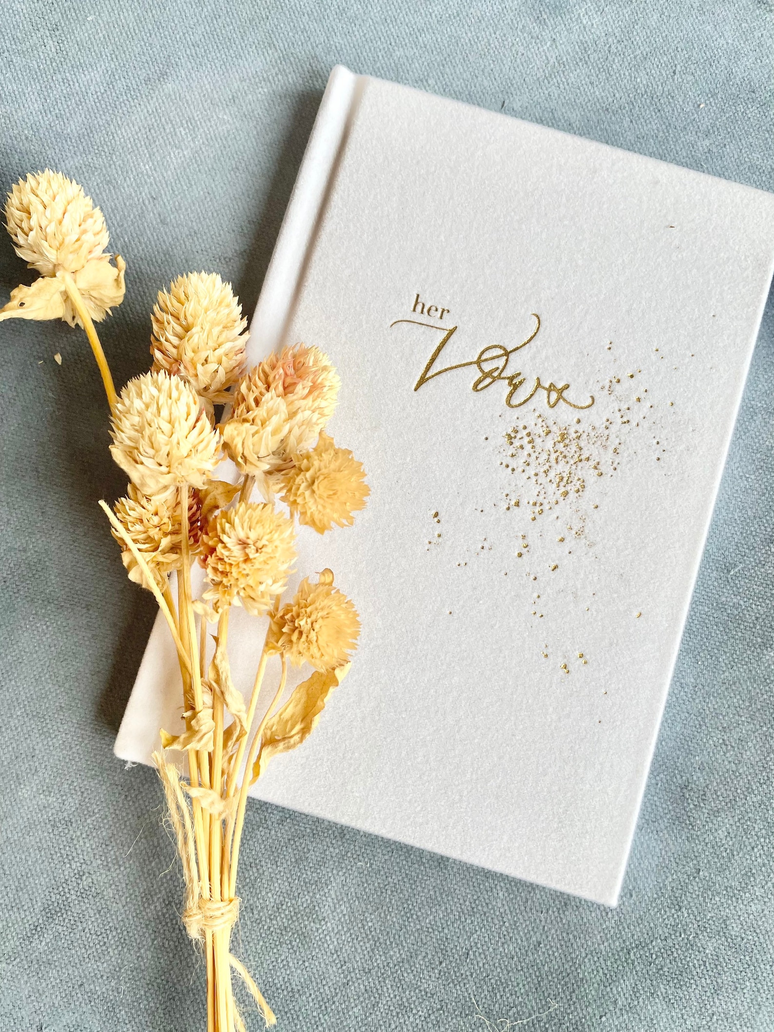 Velvet Suede Hardcover Vow Books With Gold Foil Letterpress - Etsy