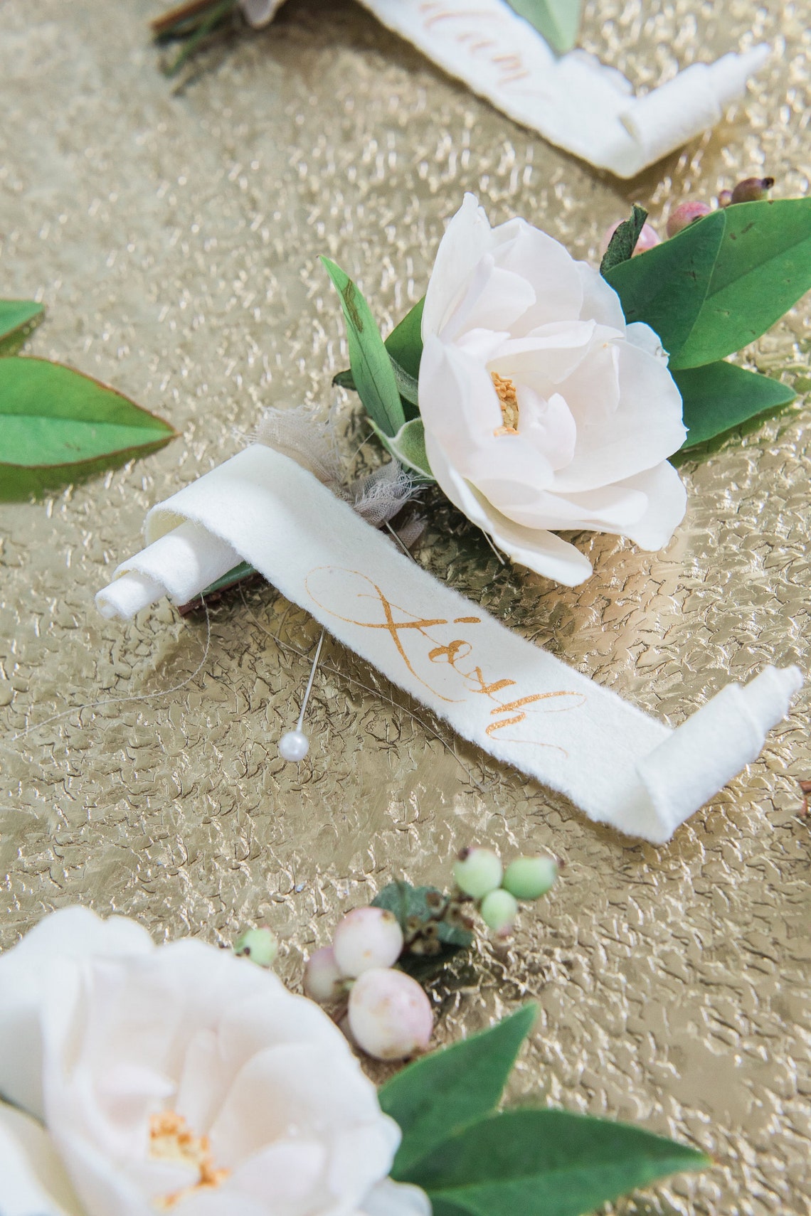 Scroll Place Card Handmade Paper Roll Place Cards Escort - Etsy