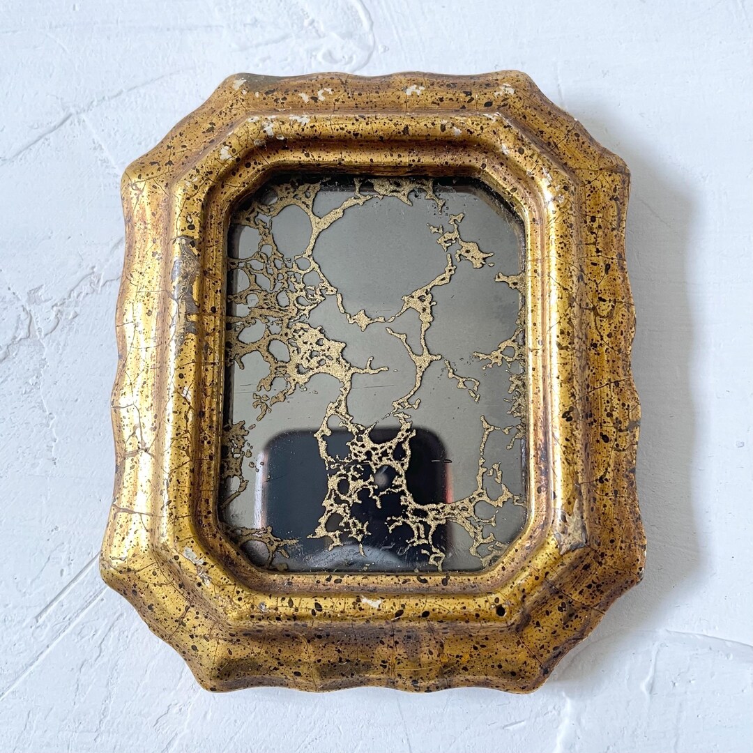 Vintage Small Gold Frame With Antique Motif Mirror Home Decor Vintage ...