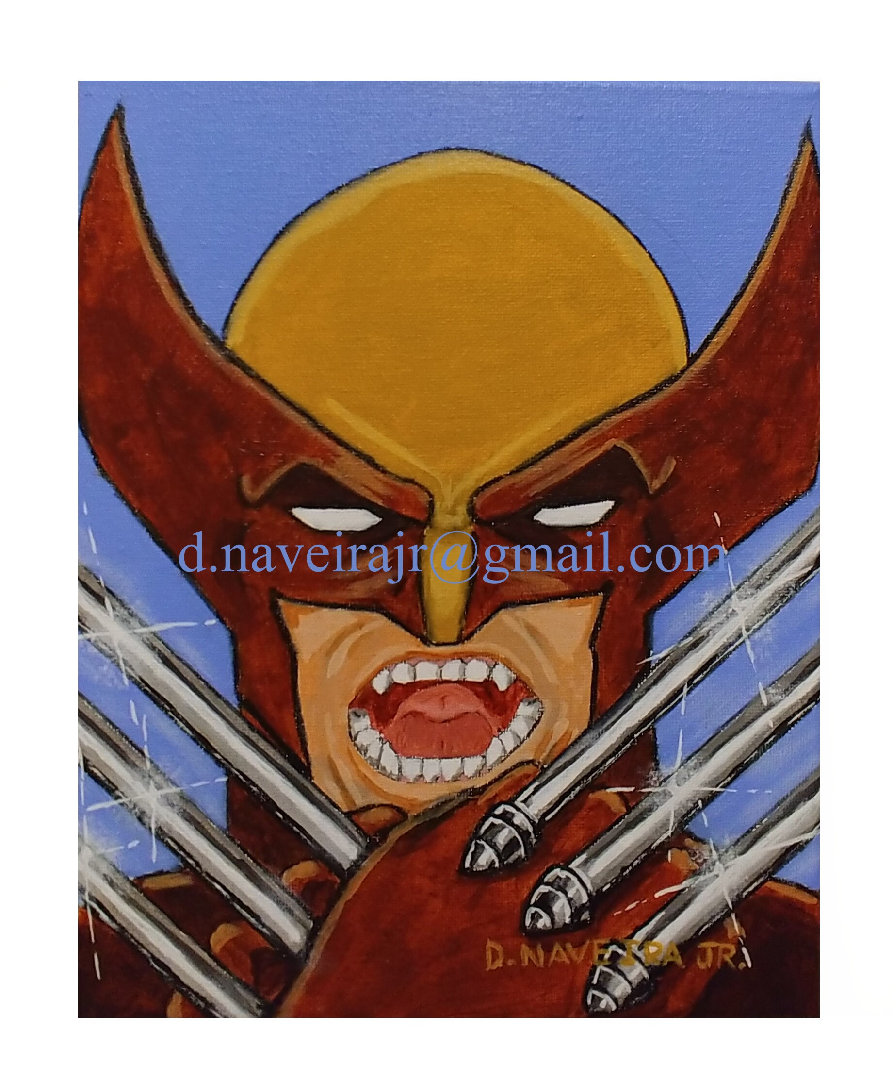 8 X 10 Canvas Super Hero Wolverine Painting Hand Painted by Me - Etsy